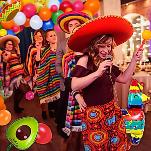 97pcs Mexican Party Decorations Fiesta Birthday Supplies for Boys Girls Adult - Balloon Arch Garland Kit Serape Tablecloth Happy Birthday Backdrop Taco Balloons Decor Cinco De Mayo Party Decorations