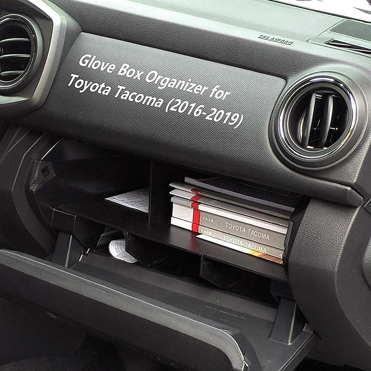 EDBETOS Center Console Accessory For 2016-2022 Toyota Tacoma Console Organizer Tray, Glove Box Organizer, ABS Material Armrest Box Insert (Set Of 2 Tacoma Accessories)