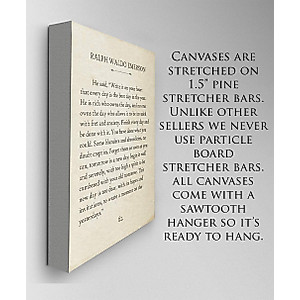 Ralph W Emerson - Write it on Your Heart That Every Day is the Best Day, Classic Home Room Decor, Inspirational Life Quote Wall Art, Book Page Style Gift, Choose Unframed Old Style Poster or Canvas