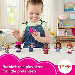 Fisher-Price Little People Barbie Toddler Toys, You Can Be Anything Figure Pack, 7 Characters for Pretend Play Ages 18+ Months