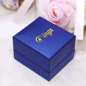 Qings Stars Ring 925 Sterling Silver Adjustable Rings for Women Colorful Zircon Open Ring Stackable Engagement Ring Gift for Women