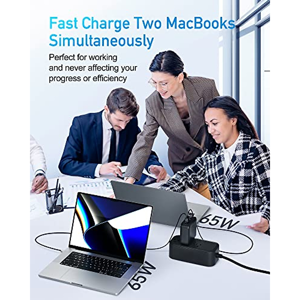 USB C Wall Charger, 140W PD 3.1 PPS 3-Port GaN III Fast Charger Type C Charging Station Foldable Power Adapter Travel Charger Block Compatible w/MacBook, Laptop, iPad, iPhone, Samsung and More-Black