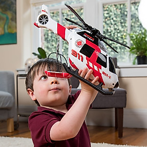 Sunny Days Entertainment Maxx Action Large Helicopter - Lights and Sounds Vehicle with Motorized Turbine and Spinning Rotors
