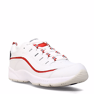 Easy Spirit Women's Romy Sneaker, White/Red, 8.5 Wide