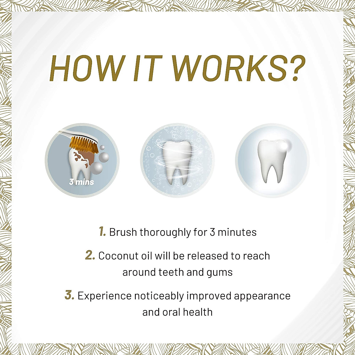 White Glo Coconut Oil Whitening Toothpaste, Refreshing Coconut & Mint Flavour, Fluoride-free Holistic Oral Care, Infused Luxurious Coconut Oil For Sparkling White Teeth and Ultimate Clean - 5.2 Ounces