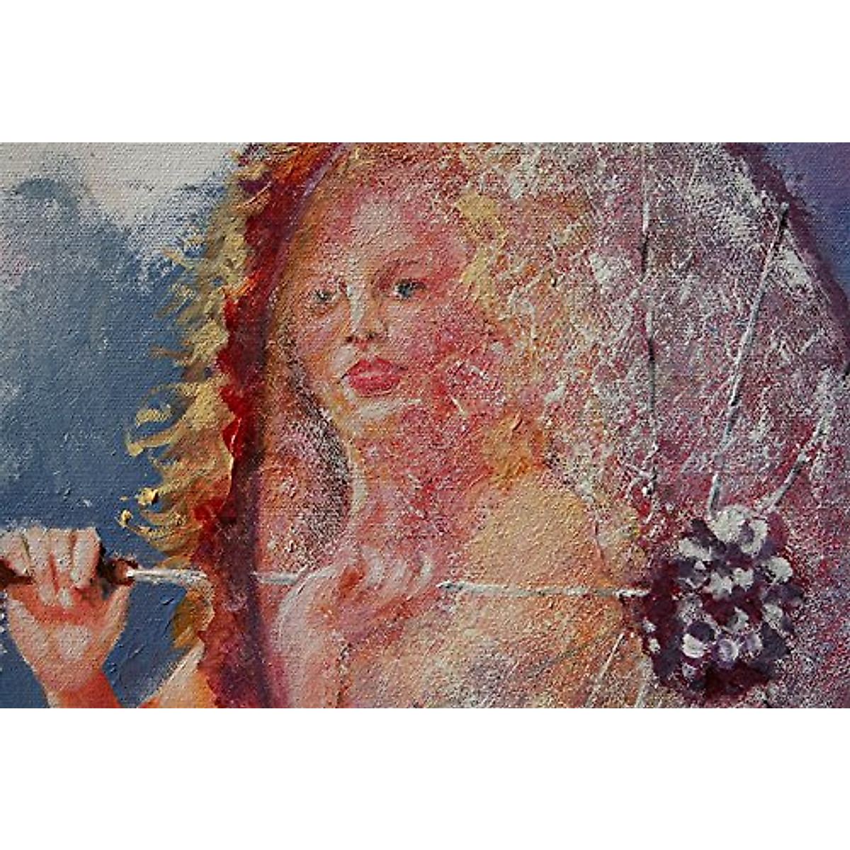 Lace Parasol, Female Figure Nude By Internationally Renown Painter Yary Dluhos.