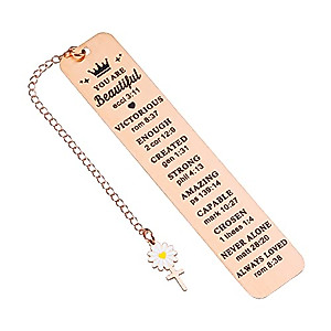 Inspirational Christian Gifts for Women Bible Verse Bookmark Book Lover Gifts Religious Gift for Women Birthday Valentines Christmas Bookmarks Gifts for Friends Girl Sister Female Bookworms Book Club
