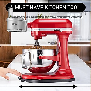 Mixer Slider for Kitchenaid 5-8 Qt Bowl Lift Stand Mixer,Sliding Tray Kitchen Appliance Slide Tray Mixer Mover Mixer Mat with Smooth Rolling Wheels for Kitchenaid Professional Series