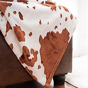 LAGHCAT Cow Blanket, 50"x60" Super Soft Flannel Cow Throw Blanket for Kids Adults, Suitable for Room Decor, Lightweight Travel Blanket, Cozy Plush Can Keep You Warm All The Time.