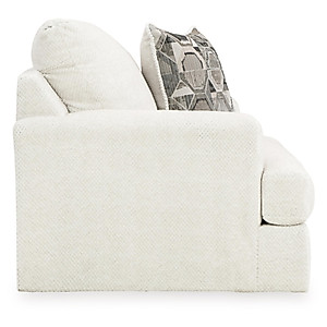 Signature Design by Ashley Karinne Coastal Upholstered Oversized Chair, White
