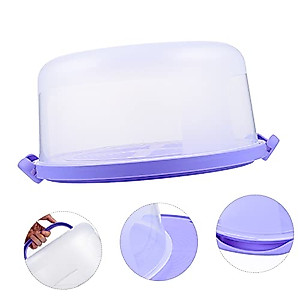 CALLARON Box Cake Box Favor Boxes for Wedding Gift Card Box Holder Mini Paper Cups Cake Dome Locking Dessert Carrier Cake Container Dessert Container Cake Boxes Purple Food