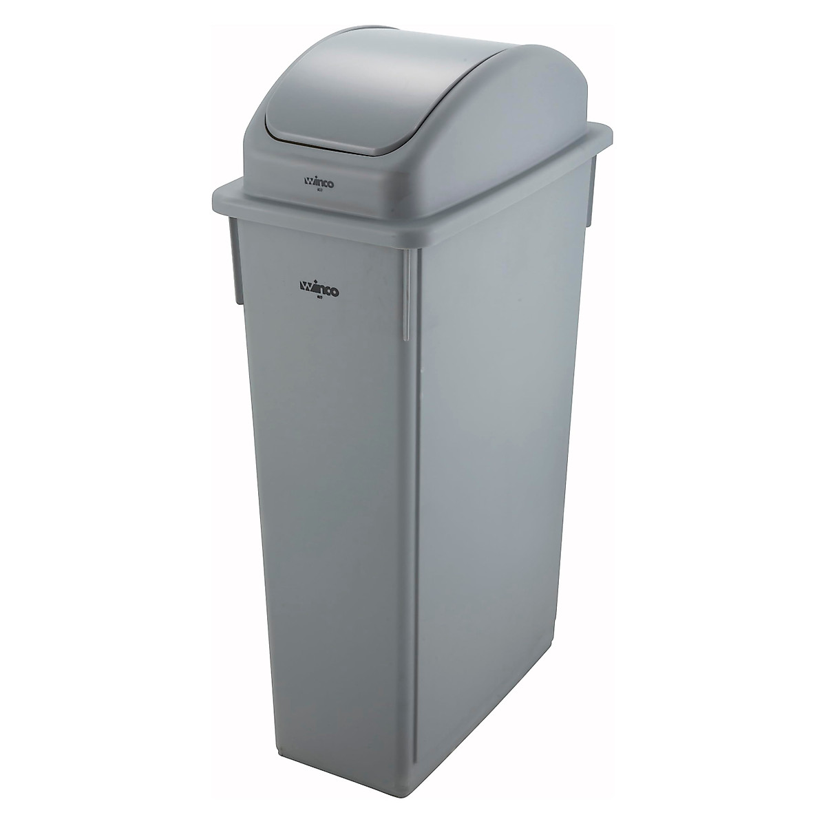 Winco PTC-23SG Slender Trash Can, 23-Gallon, Gray,Medium