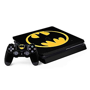 Skinit Decal Gaming Skin Compatible with PS4 Slim Bundle - Officially Licensed Warner Bros Batman Logo Design