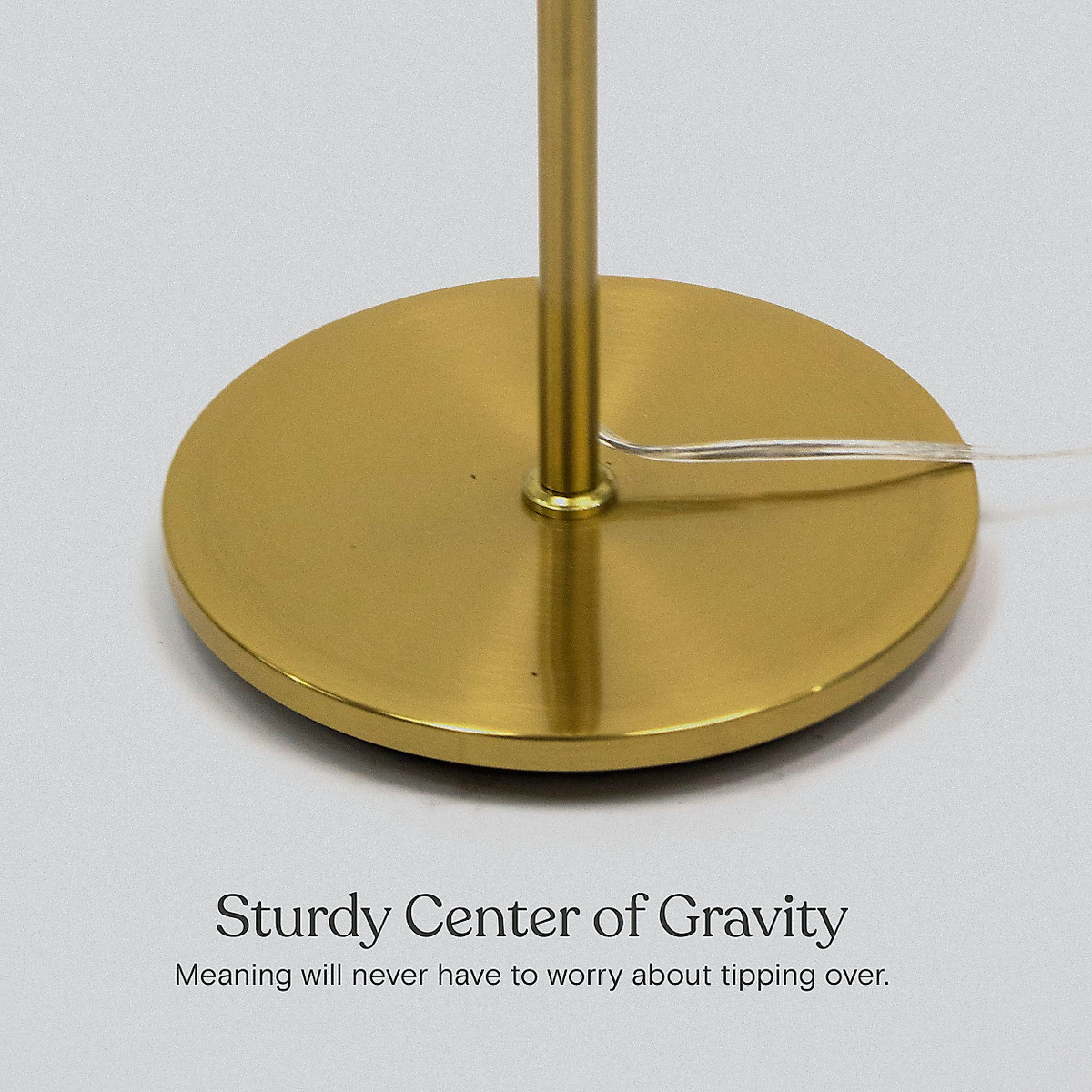 Brightech Zion Elegant Floor Lamp – Modern Woven Wicker Shade Matches Boho, and Mid-Century Décor – Free Standing LED Light for Living Rooms and Bedrooms – Tall Lamp Gets Compliments - Brass