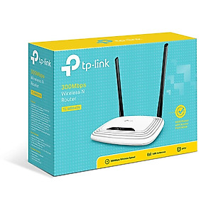 TP-Link N300 Wireless Wi-Fi Router - 2 x 5dBi High Power Antennas, Up to 300Mbps (TL-WR841N) (Renewed)