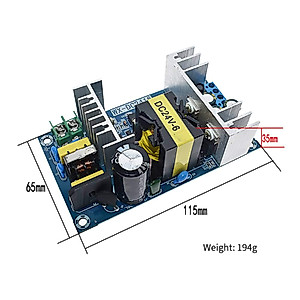 Dasiter AC-DC Buck Converter AC 100-240V to DC 24V 6A Step-Down Converter Module 150W Isolation Switching Power Supply Module SMPS Power Converter (24V 6A 150W)
