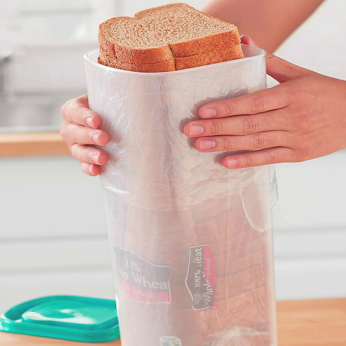 Buddeez Bread Buddy Bread Box Loaf Plastic Storage Container Holder for Kitchen Countertop - Breadbox Containers, Set of 2