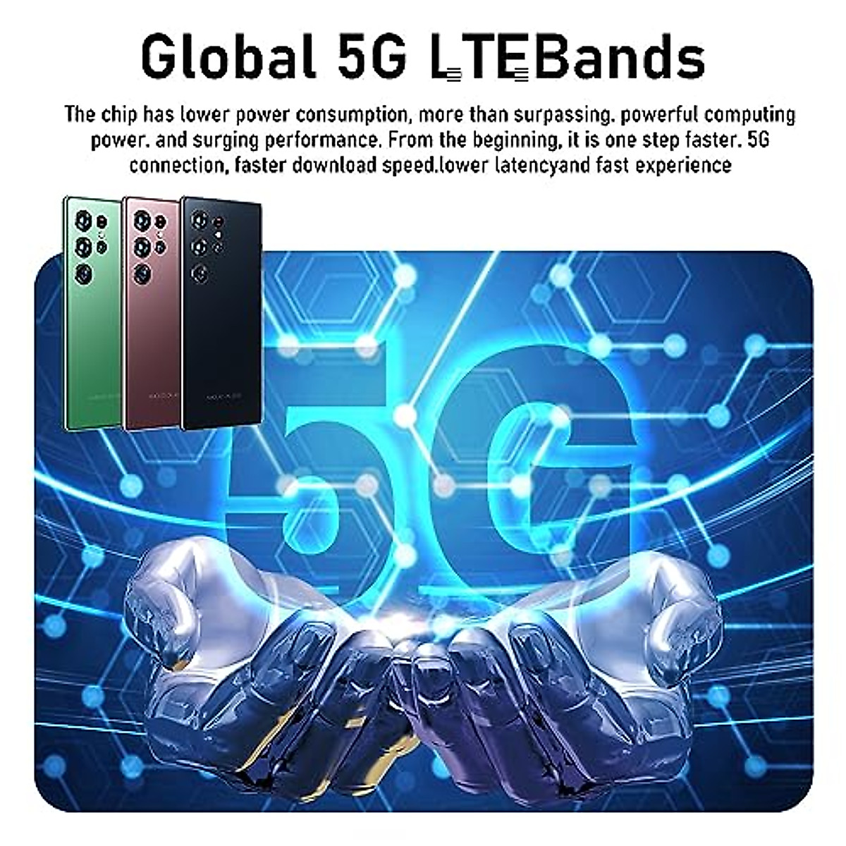 Yunseity Unlocked Smartphone,S23 Ultra 8GB RAM 256GB ROM Face Unlock Ultra Thin Smartphone 2.4G 5G WiFi, 6.6 Inch FHD Screen Cellphone for Android 13, 8+24MP Cameras, MT6735 10 Core CPU