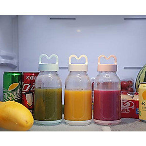 Portable Blender, Personal USB Mini Smoothie Blender, Electric Fruit Juicer Cup with Six Blades, 17oz Detachable Cup and 4000mAh Rechargeable Batteries, Small Travel bottles for shakes and smoothies (pink)