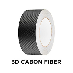 Free Tool Kit 3D Carbon Fiber Black Vinyl Wrap Kit for Black Out Chrome Delete Window Trim Door Trim 2Inch x 25Feet