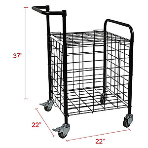 Apollo Hardware Portable Ball Locker (Medium/ 22" W X 22" L x 37" H) (Black)