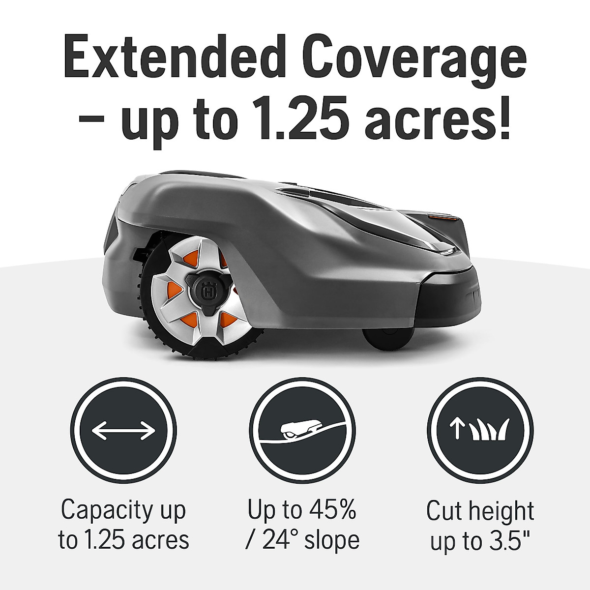 Husqvarna 967853101 Automower 450XH 1.25 Acre Robotic Lawn Mower for Medium to Large Yards