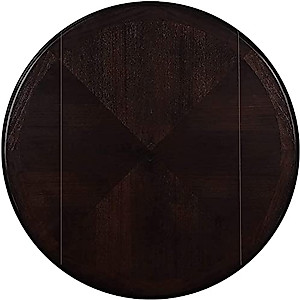 New Classic Furniture Gia Drop Leaf Dining Table with Two Chairs, 42", Ebony,EC-SOVKYDYFFO