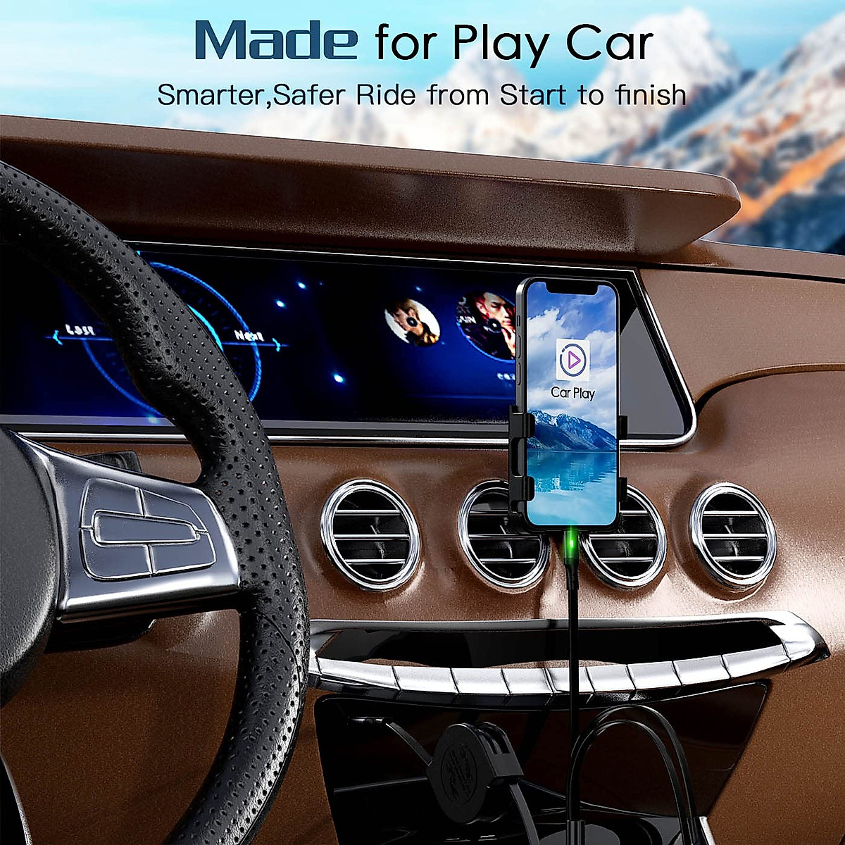 Multi Charger Cable 3A [4Ft 2Pack] Multi Charging Cable 3 in 1 Retractable Charging Cord Multi USB Cable with Lightning/Type C/Micro USB Port for Cell Phones/Samsung Galaxy/LG/Huawei/Tablets/PS & More