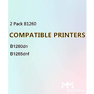 MM MUCH & MORE Compatible Toner Cartridge Replacement for Dell 1260 Dell 331-7328 RWXNT Used for Dell B1260dn B1260 B1265dn B1265dnf B1265dfw Series Printers (2-Pack, Black)