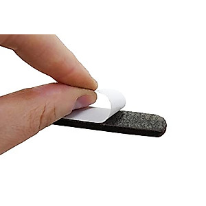 Shepherd Hardware 9865 1/2-Inch x 2-5/8-Inch Heavy Duty Self-Adhesive Felt Furniture Strips, 16-Pack, Brown