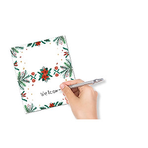 Table Place Card, Christmas Themed Tent Style Cards, Pack of 25 Half-Fold Reception Place Card, Perfect for Christmas Party, Birthday, Wedding, Bridal Shower, Baby Shower, Banquet C18