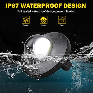 LED License Plate Light Tag Lights Assembly Compatible with Ford F150 F250 F350 F450 F550 Superduty Ranger Explorer Bronco Excursion Expedition,6000K White, 2PCS (Black)