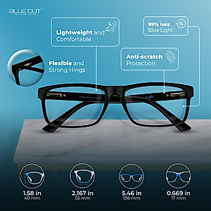 Blue Light Blocking Glasses For Men/Women Anti-Fatigue Computer Monitor Gaming Glasses Reduce Eye Strain Game Glasses
