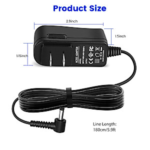 9.5V Charger for Casio Piano Keyboard SA76 SA77 SA46 CTK-2080 CTK-2550 CTK-3200 Piano Keyboard Replacement for Casio ADE95100LU Power Cord Adapter