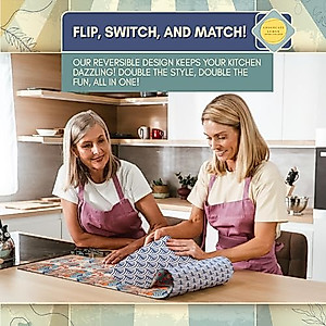 Long Dining Table Runner for Kitchen - Table Decor Trivet That Fits Farmhouse, Rustic and Boho Energy - Waterproof - Heat Resistant 350F - Handles Hot Dishes, Plates & Pots