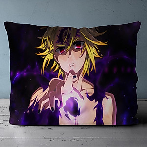 LHASA Seven Deadly Sins Anime Wrath Duvet Covers, Soft Microfiber Washed Duvet Cover Set 3 Pieces with Zipper Closure. (05,Full (79"x90"))