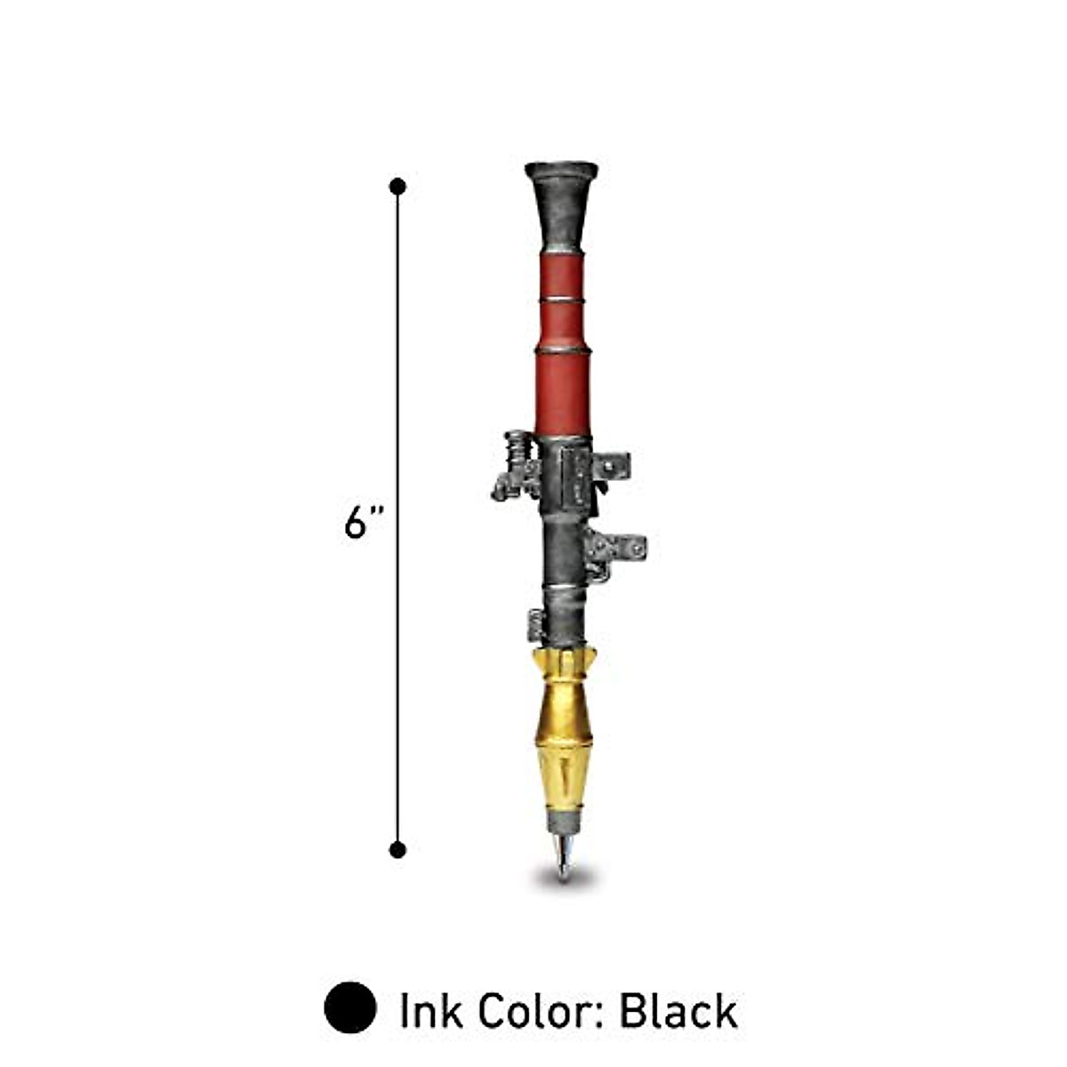Planet Pens RPG Rocket Grenade Novelty Pen - Cute Funny Pens for Kids, Teens and Adults, Fun Cool Ball Point Pen for School Writing and Unique Office Supplies, Gun Pen Gift for Men and Women - 6 Inch