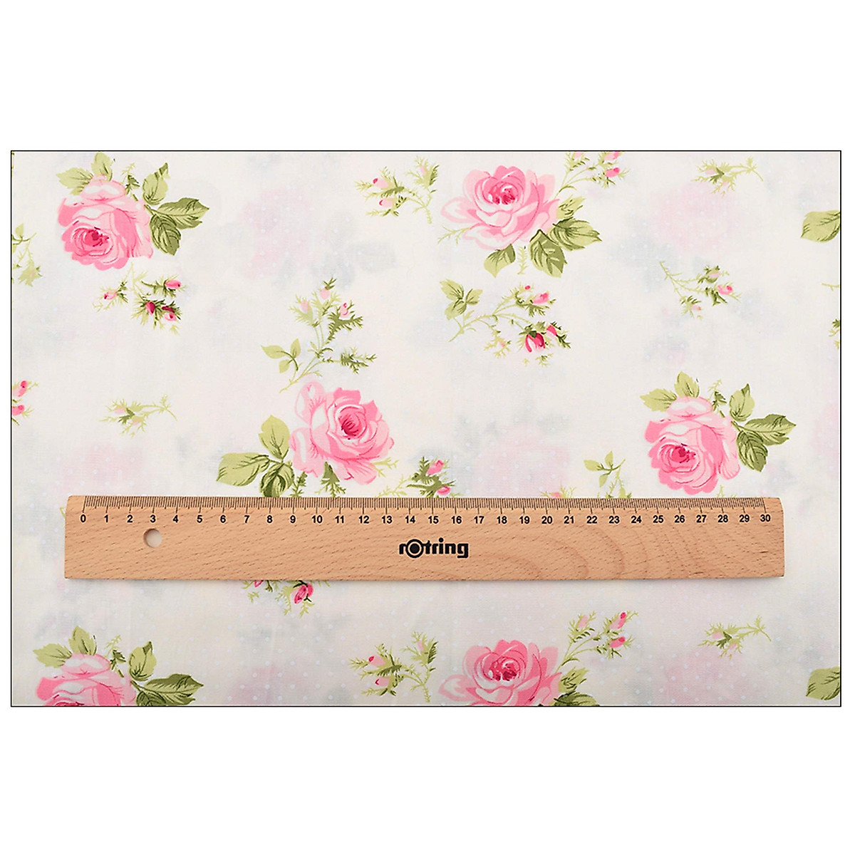 Hanjunzhao Vintage Rose Floral Plaid Fat Quarters Fabric Bundles for Quilting Sewing Crafting,18 x 22 inches