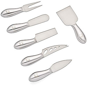 Hudson Essentials Stainless Steel Cheese Knife Set – 6 Knives