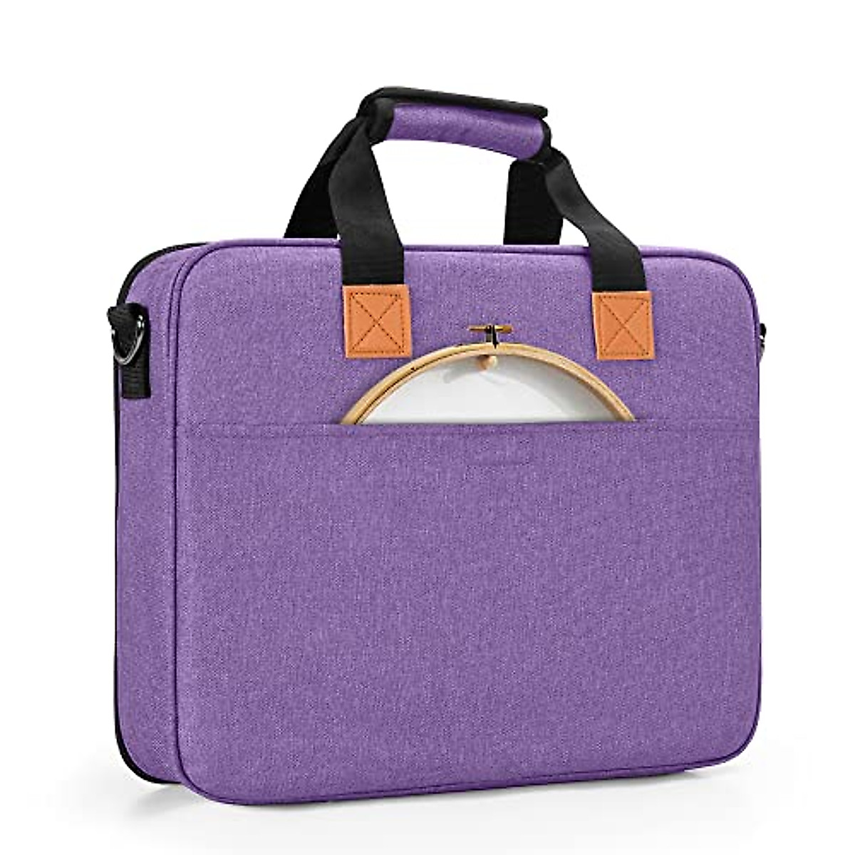 Luxja Embroidery Project Bag, Embroidery Kits Storage Bag (Bag Only), Purple
