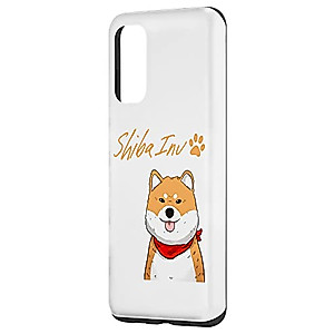 Galaxy S20 Funny Shiba Inu Uni Dog Red Scarf Paw Cheeky Japan Cute Case