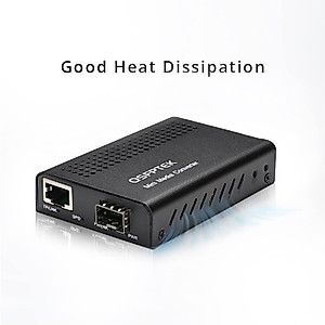 10G Media Coverter, 10 Gigabit Fiber to 10G Copper UTP Ethernet Media Converter, Mini Unmanaged 1x 100M/1G/2.5G/5G/10GBase-T RJ45 to 1x 10GBase-X SFP+ Slot 10Gigabit Ethernet Media Converter