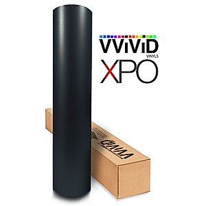 VViViD Black Matte 5 Foot x 6 Foot Car Wrap Vinyl Roll with Air Release 3Mil
