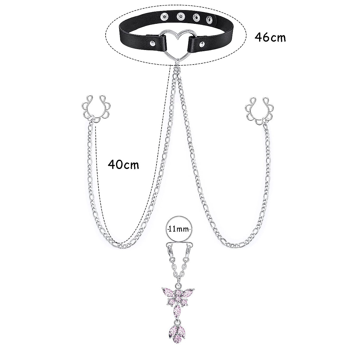 Pexveiuu Piercing Jewelry Choker Necklaces