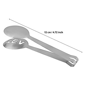 Gavigain Tea Bag Squeezer,Mini Stainless Steel Round Teabag Tongs Silver Tea Bag Strainer Clip Tea Bag Holder for Gripping Ice and Loose Tea Loose Leaf