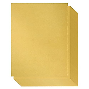 96 Sheets Gold Metallic Shimmer Paper, 8.5 x 11 Double Sided, Letter-Sized for Arts and Crafts