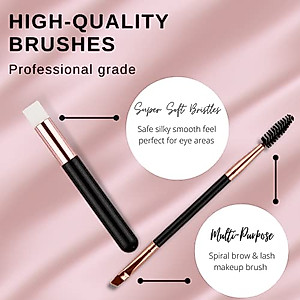 Lash Shampoo for Lash Extensions Kit - Cleaning Brush & Mascara Wand - Sensitive Foaming Eyelash Extension Cleanser Eye Makeup Remover - Paraben, Sulfate, Oil Free - Salon & Home Use (60ml/ 2fl Oz)