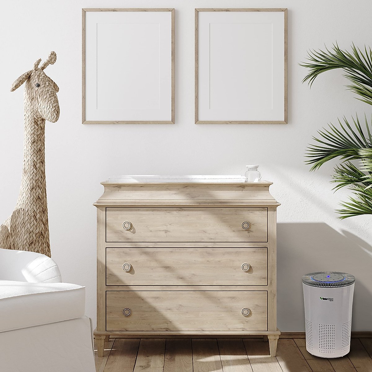 OdorStop HEPA Air Purifier with H13 HEPA Filter, UV Light, Active Carbon, Multi-Speed, Sleep Mode and Timer (OSAP5, Bright White)