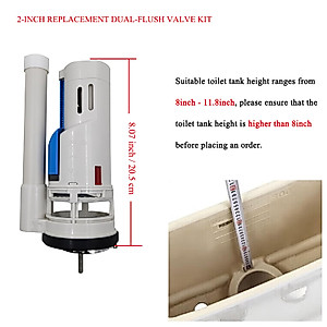 Toilet Flush Valves 2-Inch Replacement Valve Kit Assembly for One Piece Dual Flush Drain Valve Repair Compatible with TOTO THU338N