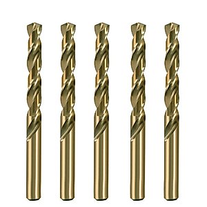 Cobalt Drill Bit 13/32 in. HSS Co M35 Jobber Length Twist Drill Steel Metal-5Pcs